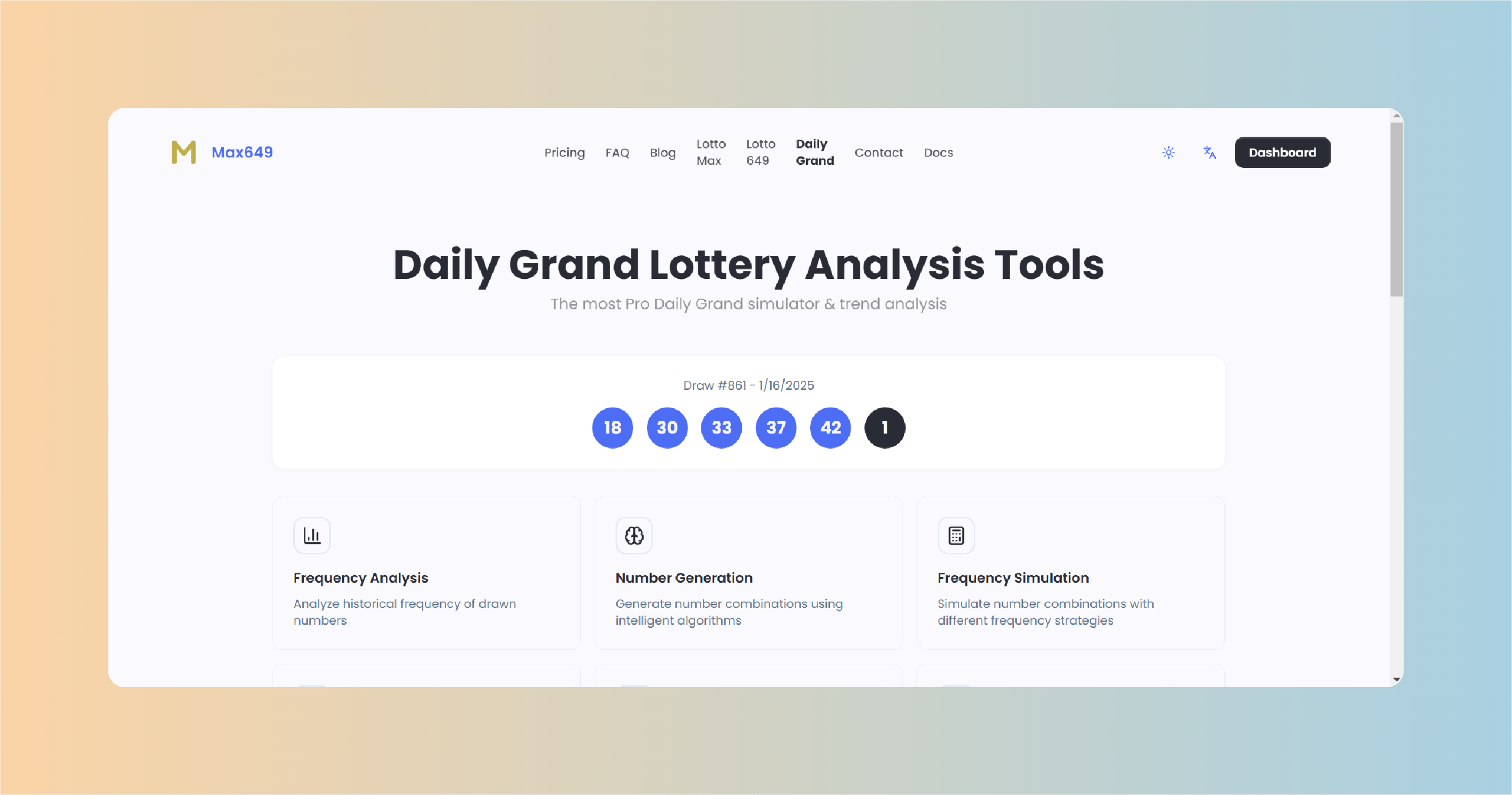 Canadian Daily Grand Lottery Tools Launched | Max649 - Canada Lottery ...